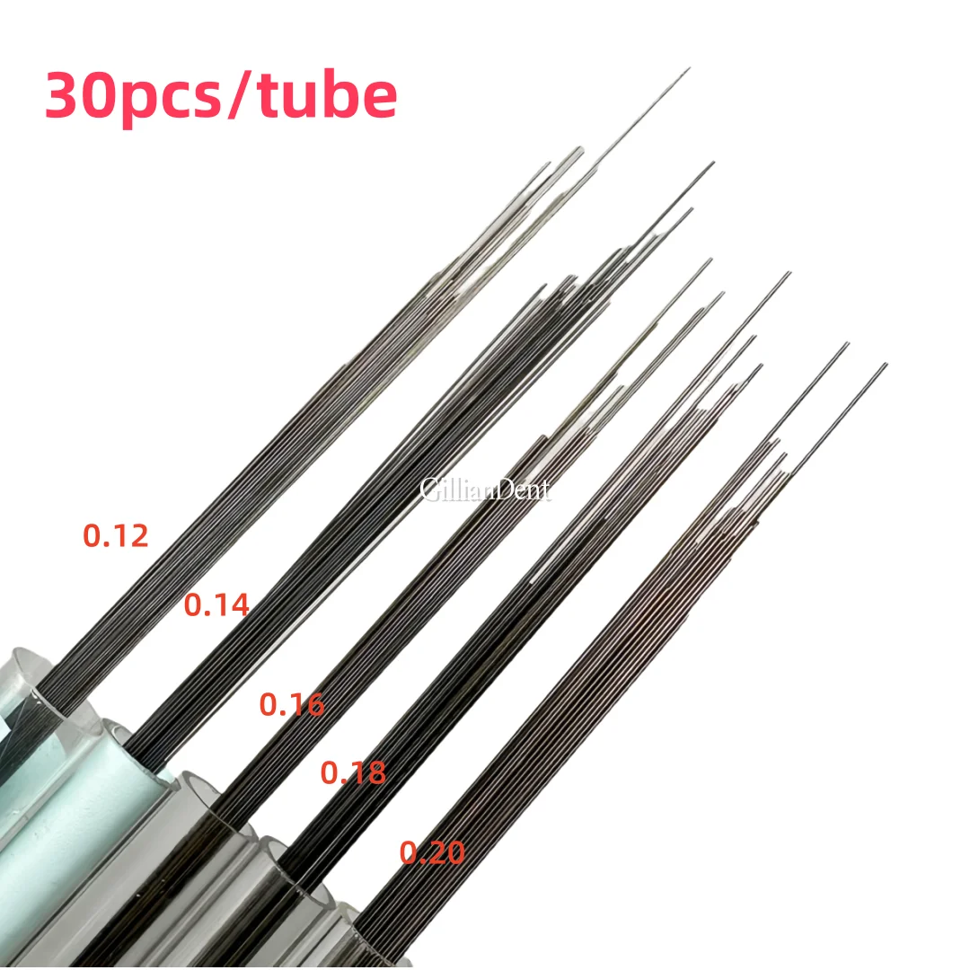 30pcs/Tube Dental Orthodontic Stainless Steel Straight Wire Round Wires ...