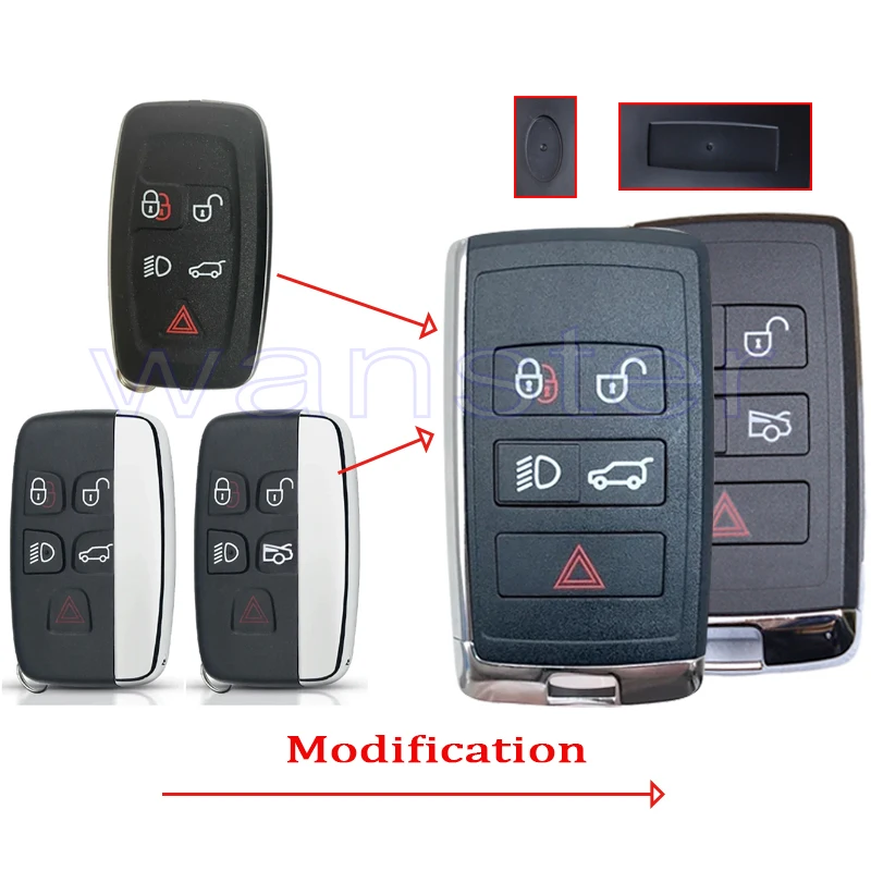 Modified Car Key Fob Case Shell Housing for Land Rover Evoque Discovery ...