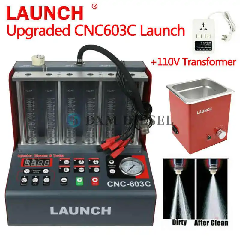DXM Launch CNC603C Car Fuel Injector Tester Cleaner Machine Injector ...