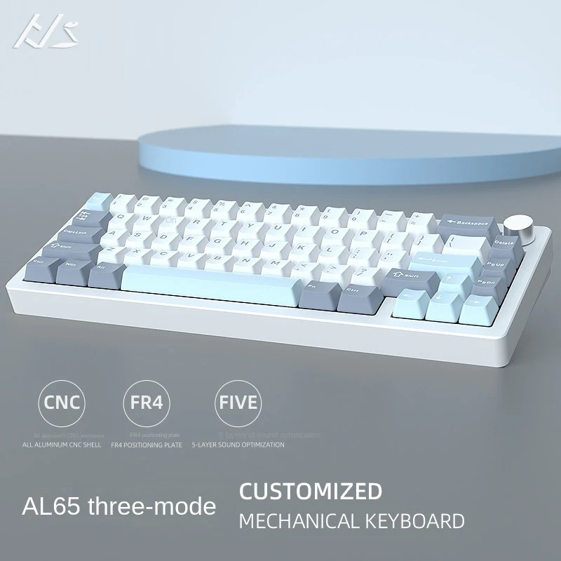 HJS AL65 VS R65 Mechanical Keyboard Kit CNC Aluminum Customized Three ...