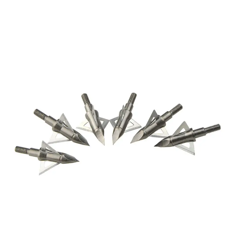 Silver-Archery-Arrowhead-3-Fixed-Sharp-Blade-Broadheads-for-Outdoor ...