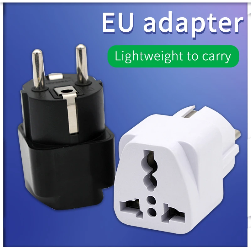 Europe-EU-Plug-Adapter-Travel-France-Germany-Lightweight-Portable-Power ...