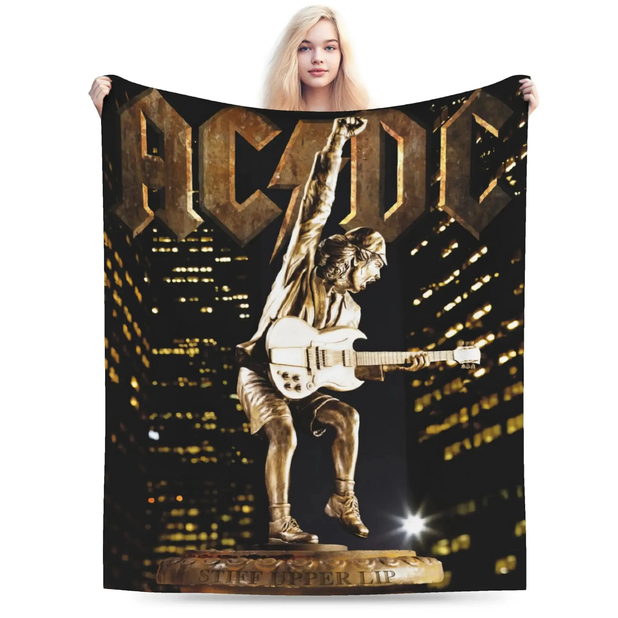 AC DC Heavy Metal Band Blankets Flannel Summer Multi-function ...