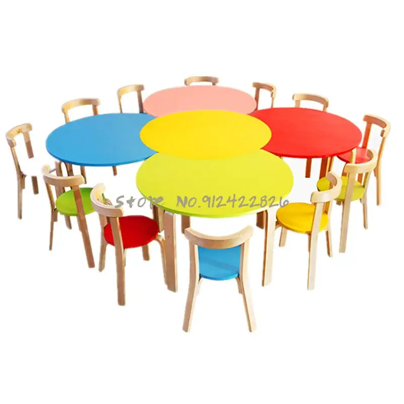 Kindergarten-solid-wood-children-s-learning-table-early-education ...