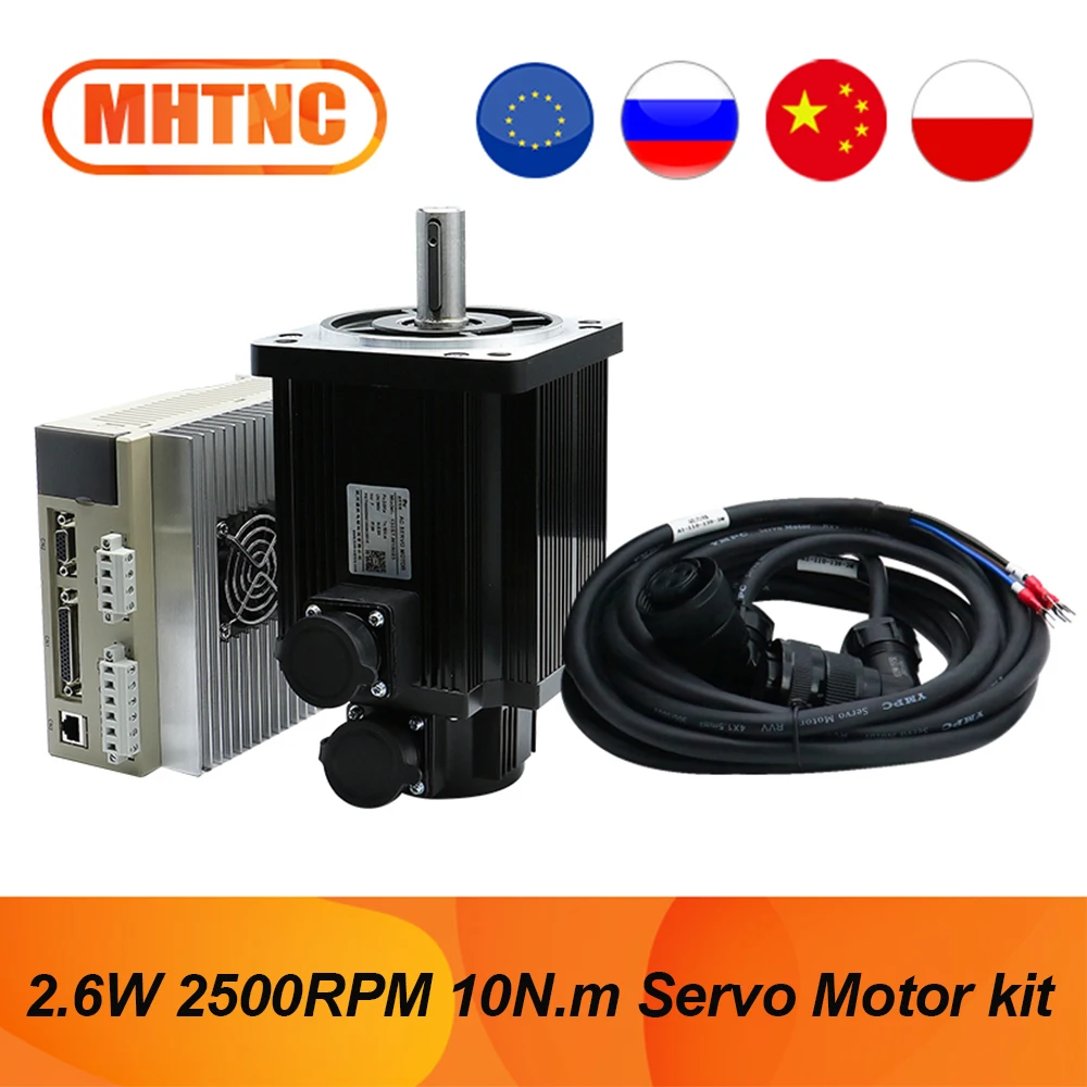 New 2.6KW AC220V Servo Motor 10N.m 130ST-M10025 2500rpm optional Brake ...