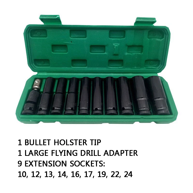 11-Piece-Set-of-Electric-Extended-Socket-Head-Set-Telescopic-Socket-Car ...