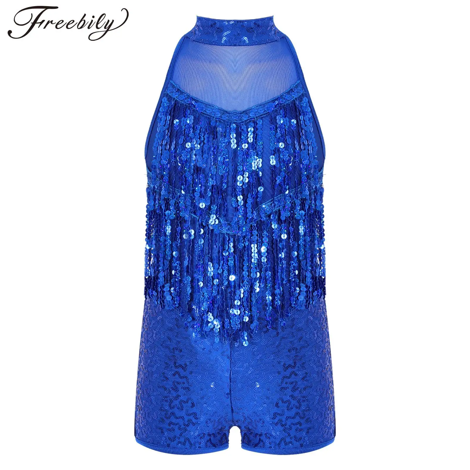 Kids-Girls-Hip-Hop-Jazz-Dance-Costume-Latin-Ballet-Dance-Leotard-Halter ...