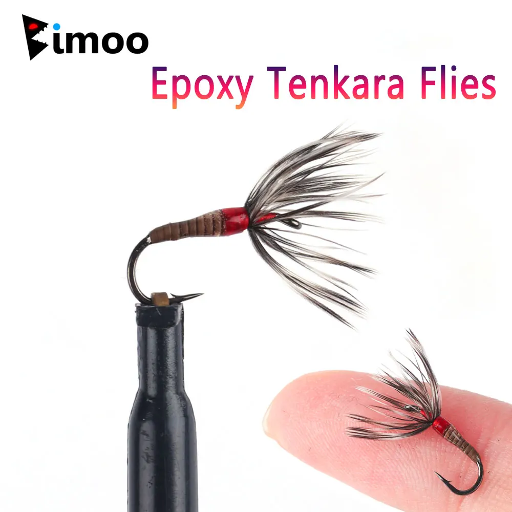 Bimoo-10PCS-14-16-18-Epoxy-Tenkara-Flies-Parachute-Grizzly-Hackle-Dry ...