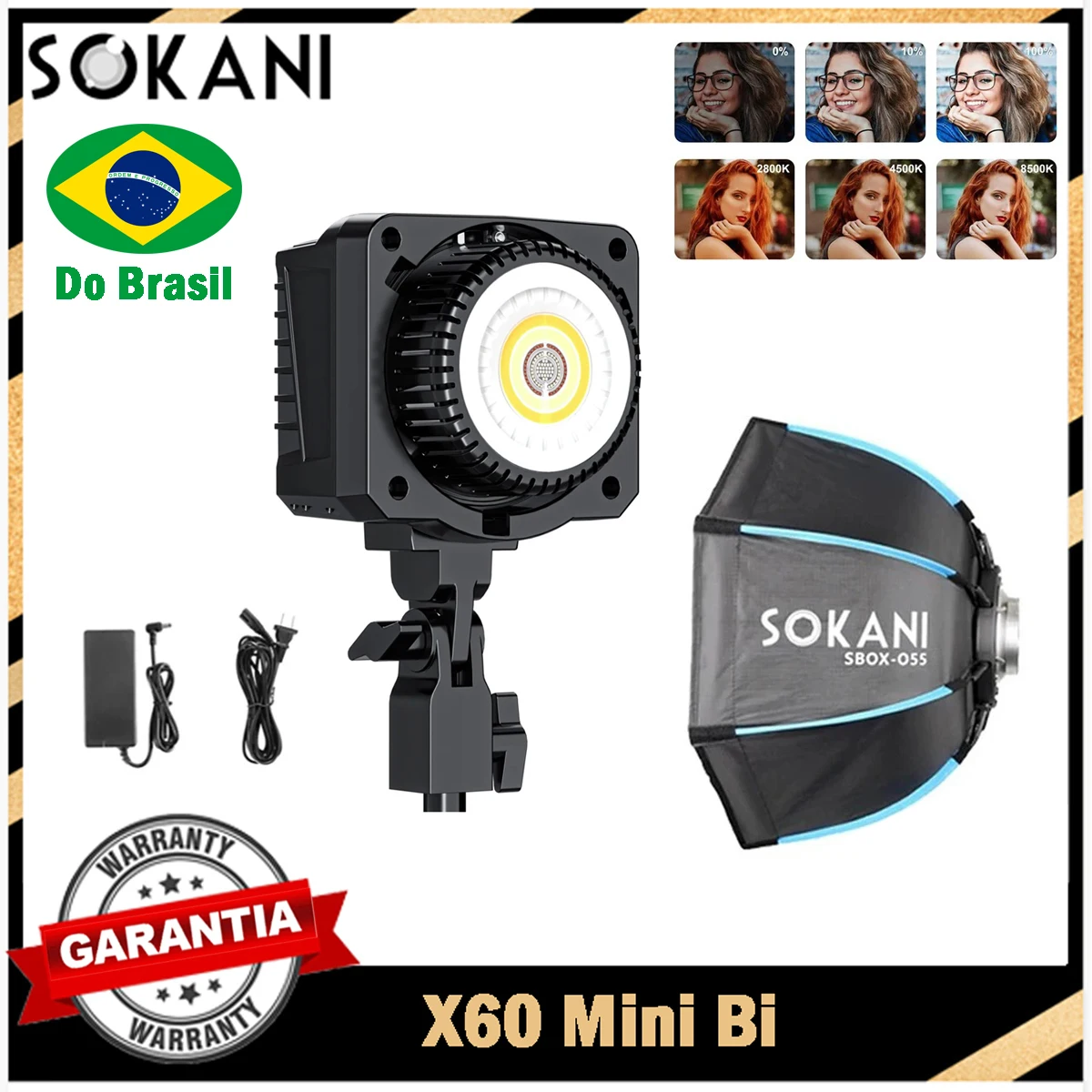 Sokani-X60-Mini-Bicolor-LED-Video-Light-Octagon-Softbox-para-Youtube ...