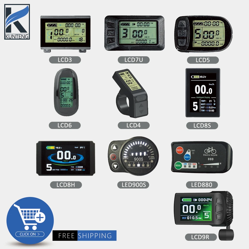 Electric Bicycle Kt Display Lcd3 Lcd4 Lcd5 Lcd6 Lcd7 Lcd8h Lcd8s Lcd9r ...