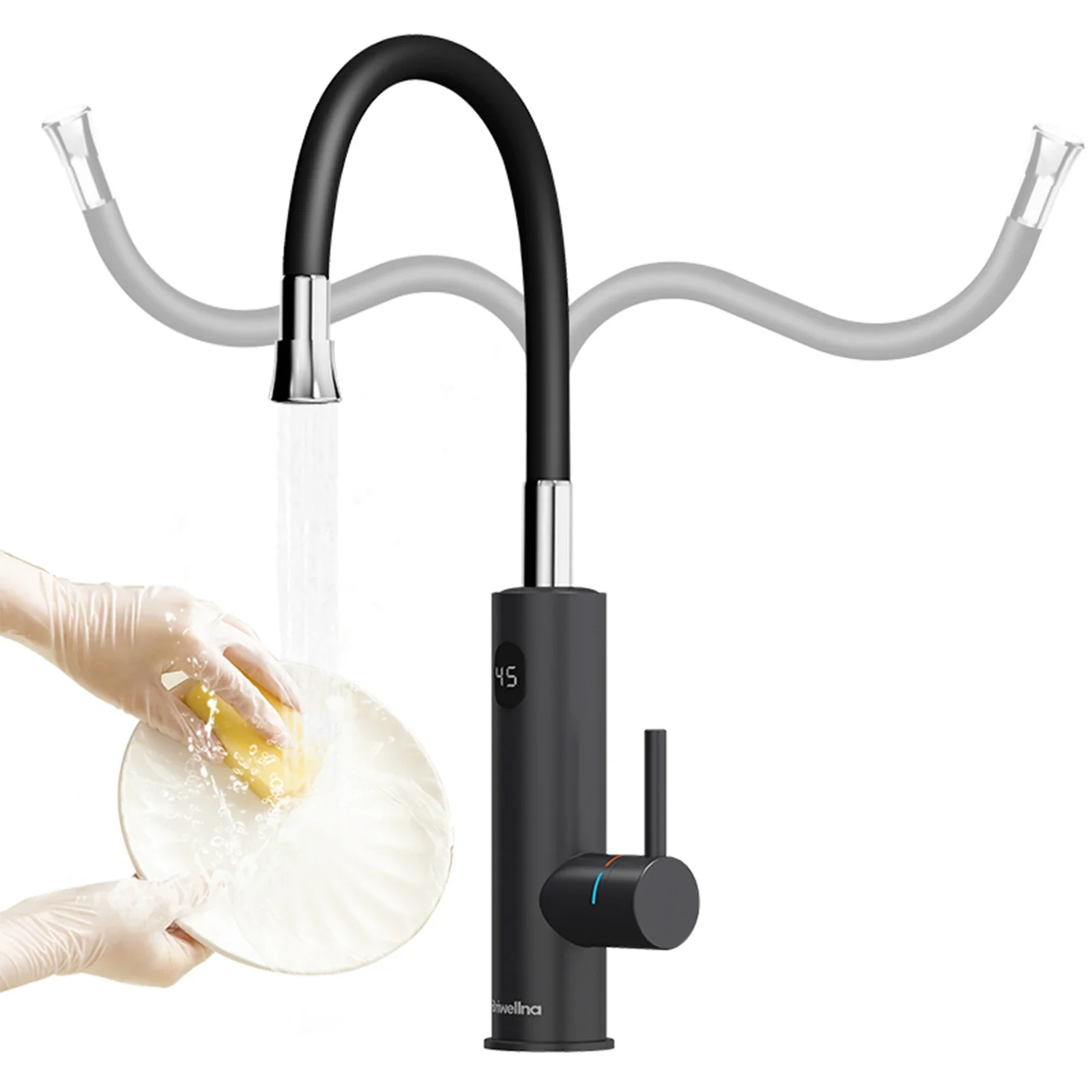 3200W Electric Faucet With Universal Spout Water Heater 220V Heating ...
