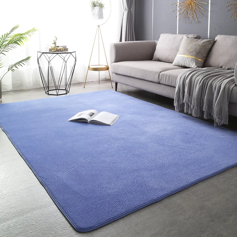 Solid-color-coral-velvet-household-carpet-Modern-simple-style-living ...