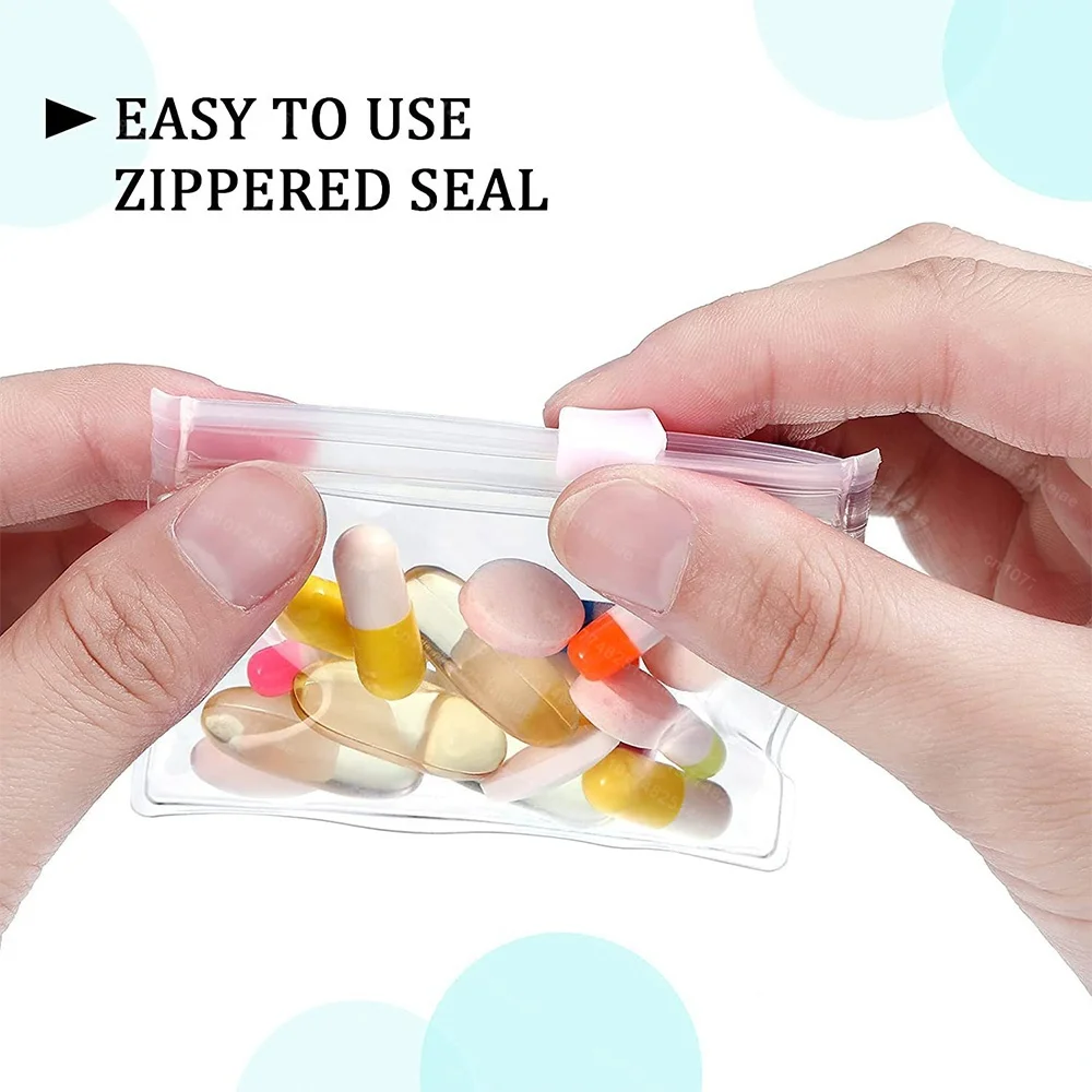 Eva Medication Bag Zipper Bag Food Grade Plastic Self Sealing Small ...