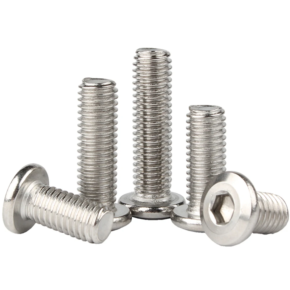 Шестигранная головка M3 M4 M5 M6 M8 304, из нержавеющей стали, большая, плоская, шестигранная ...