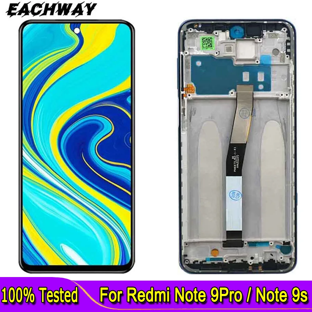 AMOLED 6.67 "สำหรับ Xiaomi Redmi หมายเหตุ9 Pro จอแสดงผล LCD Touch ...