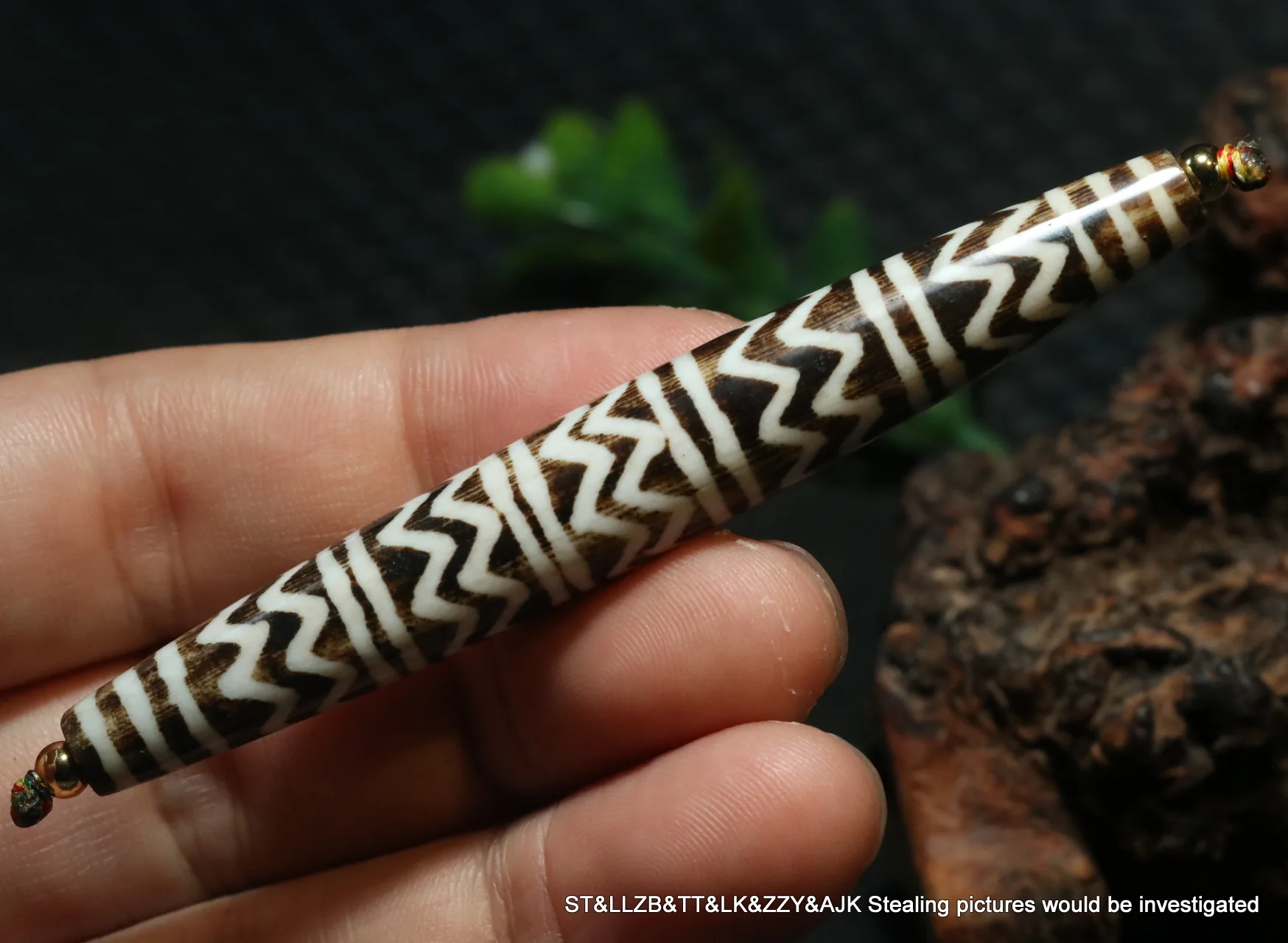 Energy-Tibetan-old-Pumtek-Many-Layer-Water-Wave-Rich-Symbol-dZi-Bead ...