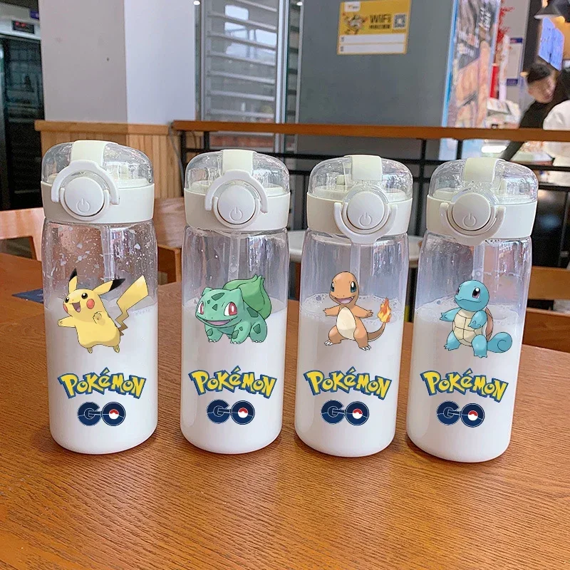 400ML-600ML-Pokemon-Straws-Water-Bottle-Portable-Outdoor-Sports-Camping ...