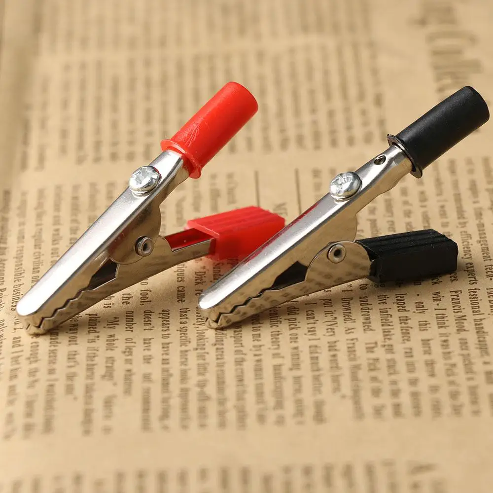 5Pcs-Test-Probe-Plastic-Handle-Alligator-Clip-Color-Random-Black-Red ...