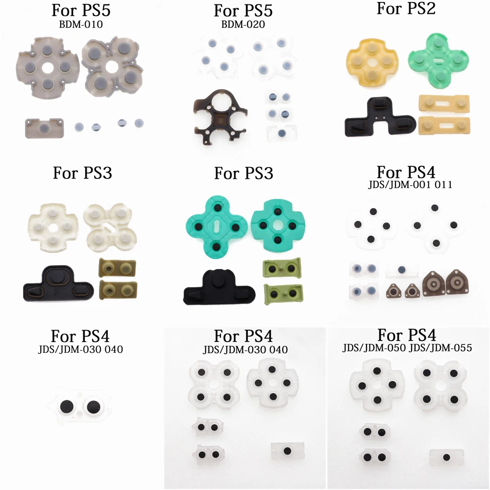 1Set-For-PS4-JDM-001-011-30-Silicon-Rubber-Conductive-D-Pad-For-PS2-PS3 ...