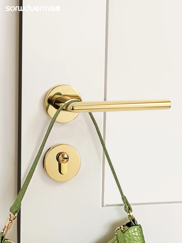 Indoor-silent-door-lock-zinc-alloy-bedroom-door-lock-handle-door-lock ...