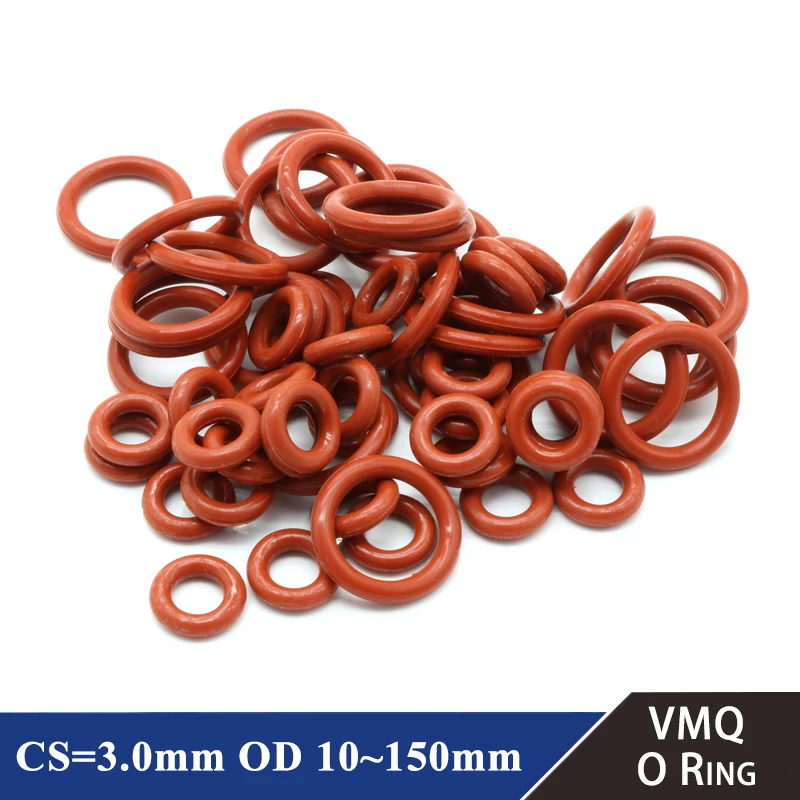 10-50Pcs-Food-Grade-VMQ-O-Ring-Gasket-CS-3mm-OD-10-150mm-Waterproof ...