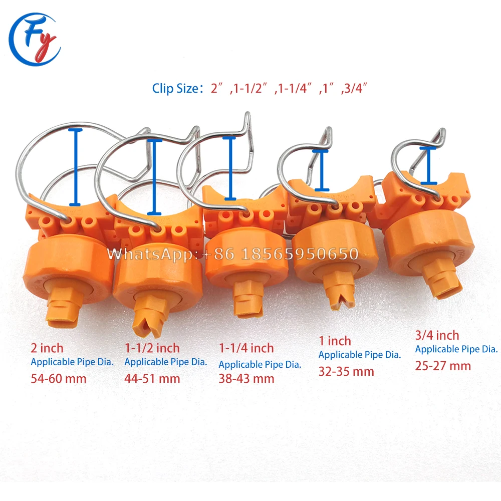 3/4"-2"Adjustable Single Ball Clamp Plastic Spray Nozzle Pipe Clip Full ...