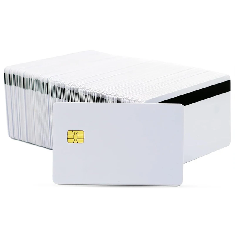 10Pcs/Lot SLE4442 IC Chip Blank Smart Card PVC High Magnetic Stripe ...