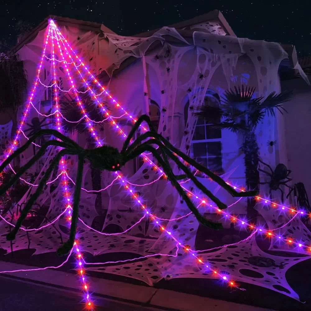 Spider-Webs-Halloween-Decorations-Outdoor-290-LED-Halloween-Spiders-Web ...