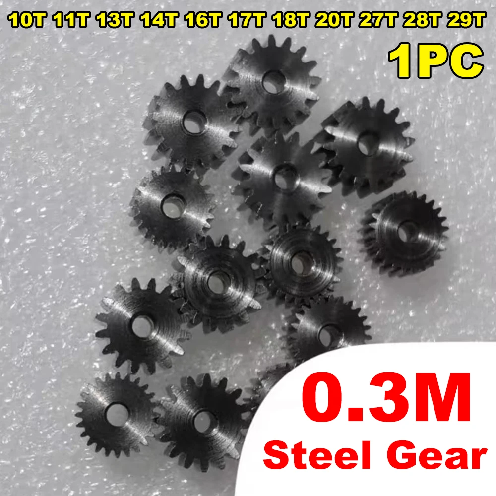 0.3M 0.3 Modulus Steel Gear 10T 11T 13T 14T 16T 17T 18T 20T 27T 28T 29T ...
