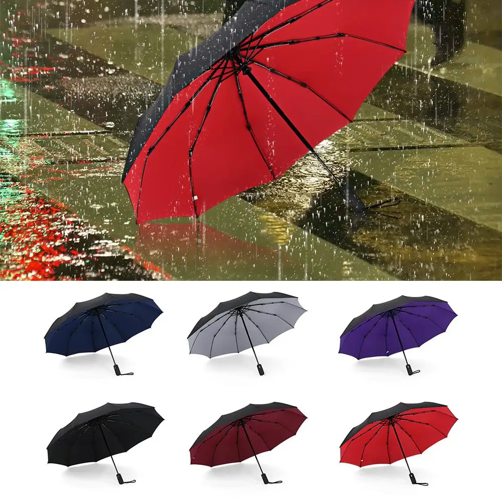 Fully-Automatic-Double-Layer-Umbrella-10-Bones-Folding-Reinforced-Windproof-Rain-Men-s-Double-Or ...