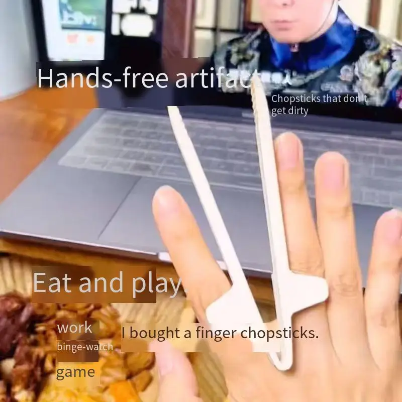 Finger chopsticks, dirty hands, snack chopsticks, playing games, finger ...