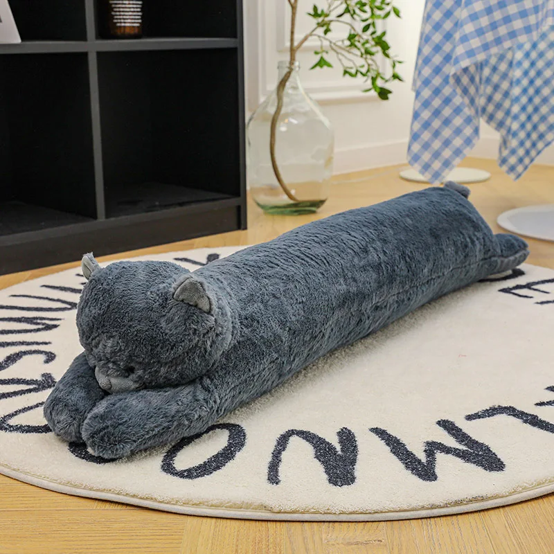 1pcs Long Strip Pillow Brutalist Home Lazy Blue Cat Pillow Men and ...