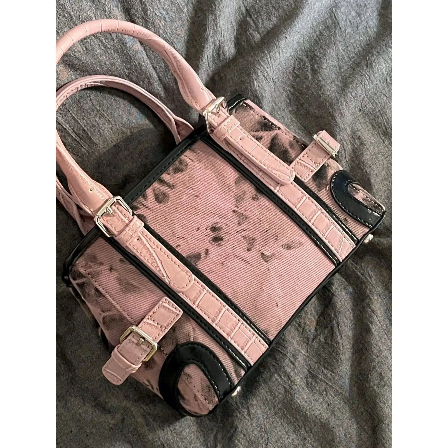 Women Pink Y2k Handbag Luxury Design Tie Dye Crossbody Bag For Cool ...