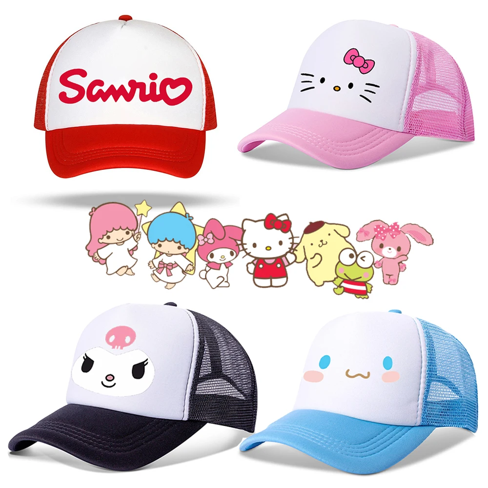 Sanrio-Baseball-Cap-Hello-Kitty-Kuromi-Cinnamoroll-Sun-Hat-Adult-Kids ...