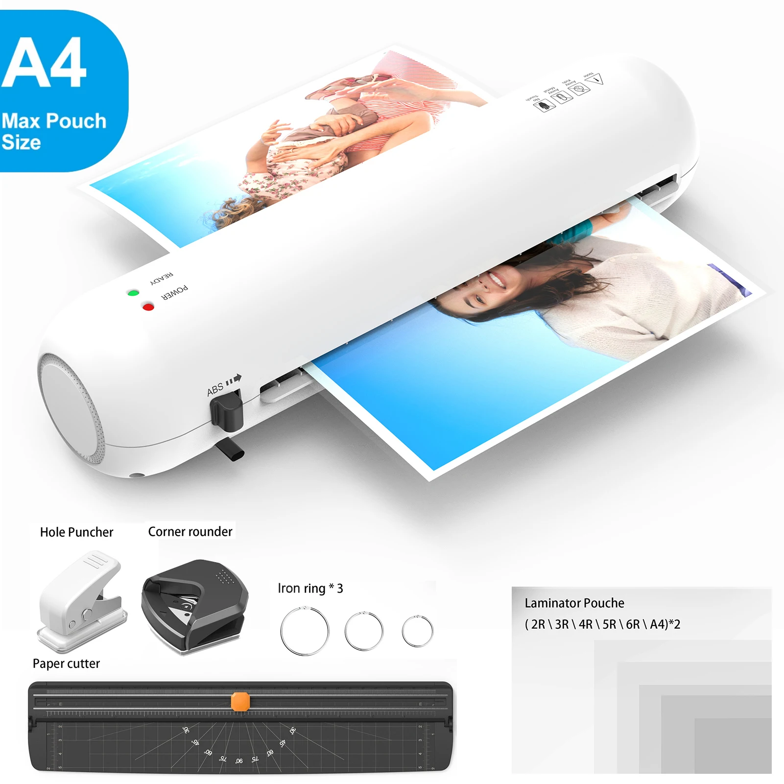 Sl280 Laminator Machine Set A4 Size Hot And Cold Lamination 2 Roller