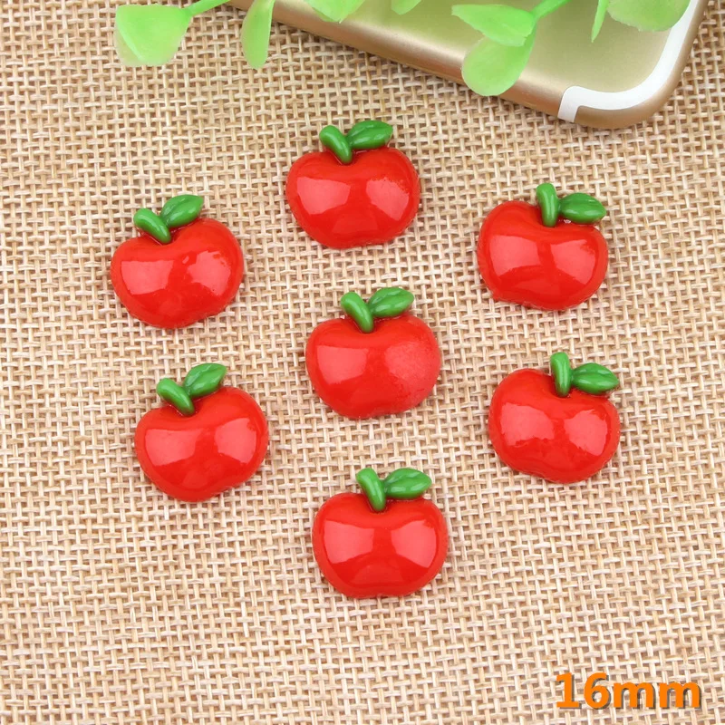 25pcs-16mm-Resin-Red-Apple-Fruit-Shaped-Flatbacks-DIY-Novelty-Crafts ...
