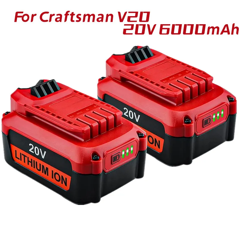 6000mAh-20V-Lithium-Battery-for-Craftsman-V20-Lithium-Ion-Battery-CMCB202-CMCB202-2-CMCB204 ...