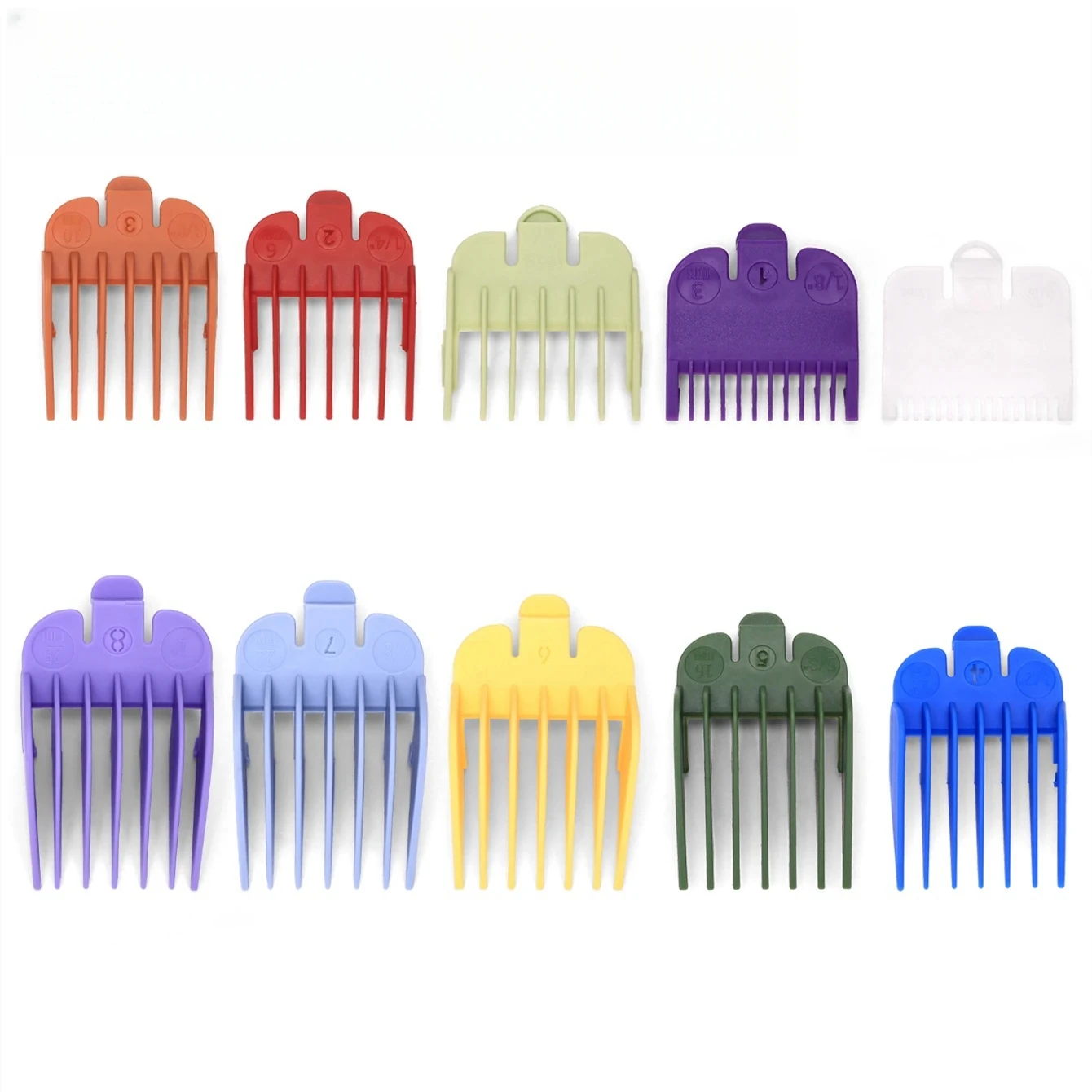10PCS-1-5mm-25mm-Hair-Clipper-Limit-Comb-Guide-Attachment-Set-with ...