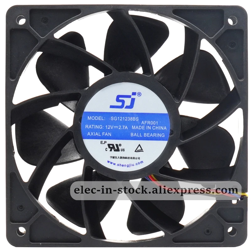 New-and-original-SJ-SG121238BS-12CM-asic-fans-cooler-4Pin-4wires-12038 ...