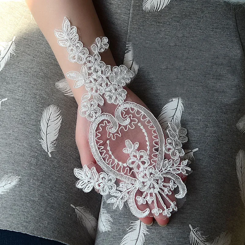 2pcs Lace Fabric Many Colors Choice Organza Embroidered Lace Applique ...