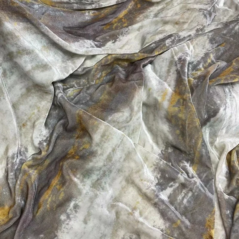 Striped-Silk-Velvet-Fabric-Mulberry-Silk-Bottom-Cloth-Tie-Dyed ...