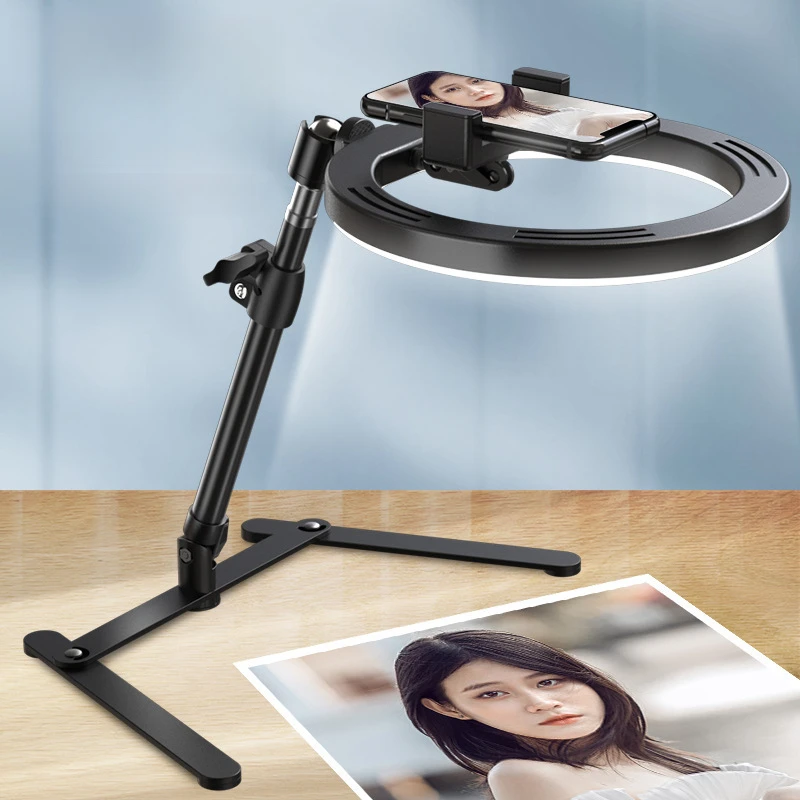 Phone-Stand-For-Live-Streaming-With-10-Inch-LED-Fill-Light-Anchor ...