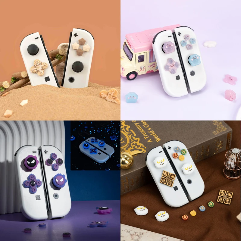 Lovely Silicone Soft D-pad Cross Button ABXY Key Sticker Skin Case For ...