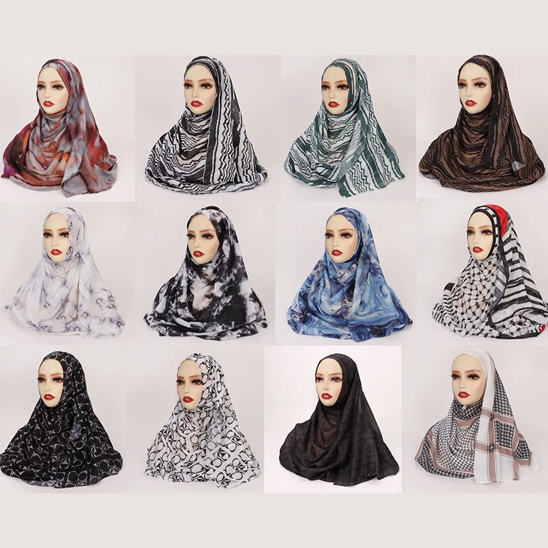 Arabian-Satin-Polyester-Printed-Stripe-Scarf-Saudi-Arabia-Dubai-T-rkiye ...