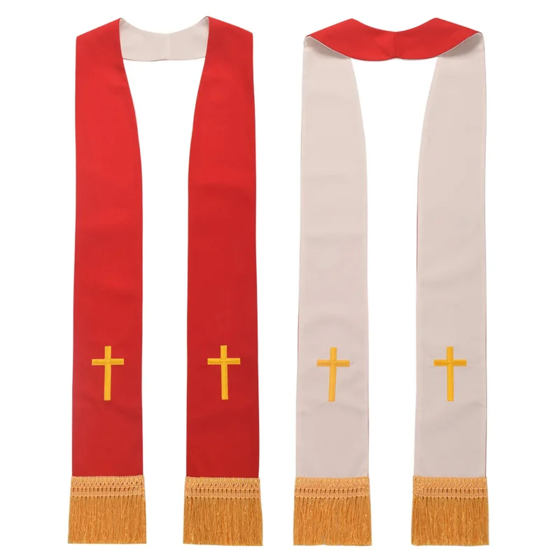Anglican-Priest-Stole-Clergy-Double-Sided-Unisex-Adults-Catholic-Mass ...