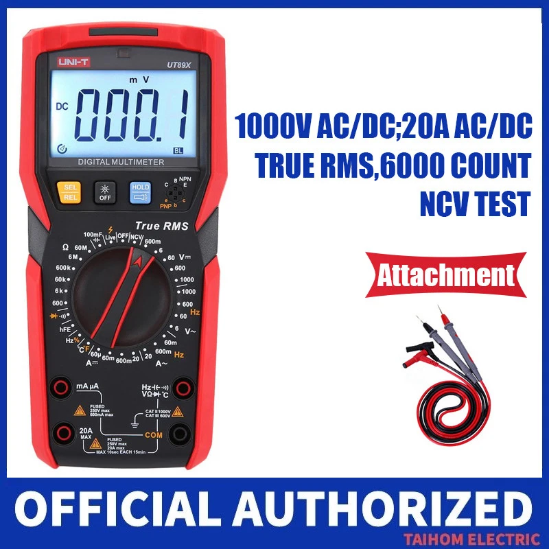 Multímetro Digital profesional UNI T UT89X, valores eficaces verdaderos ...