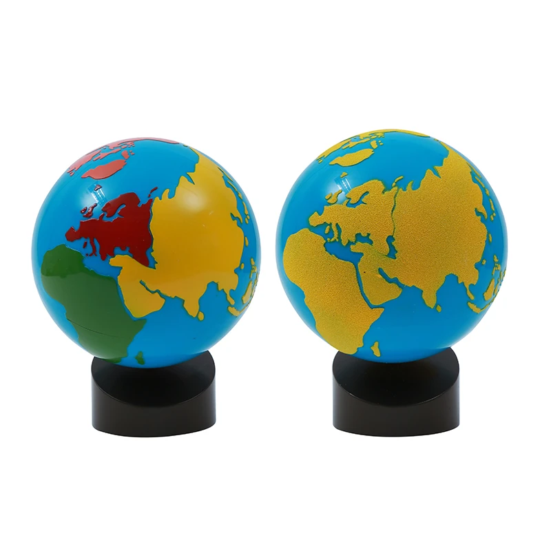 Montessori Geography Material Globe Of World Parts Kids Early Learning ...
