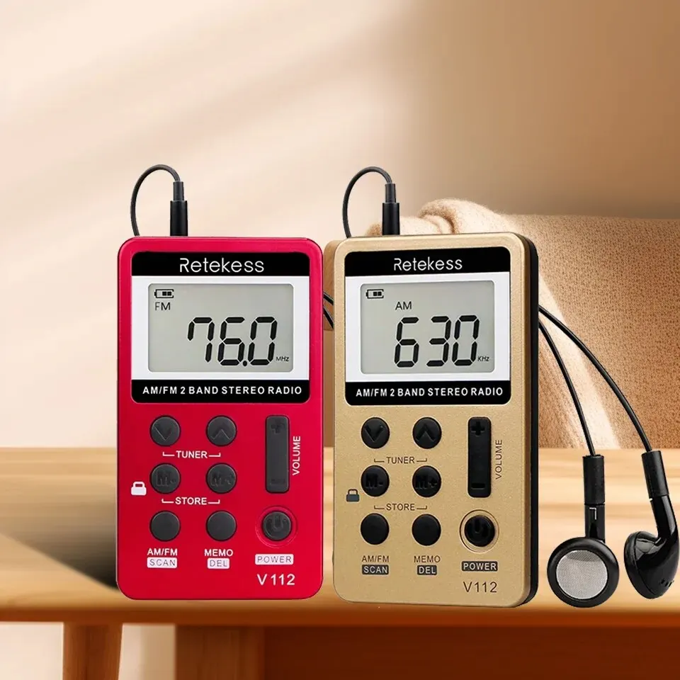 Retekess-V112-Radio-Mini-Pocket-Radio-Receiver-Portable-Radios-AM-FM ...