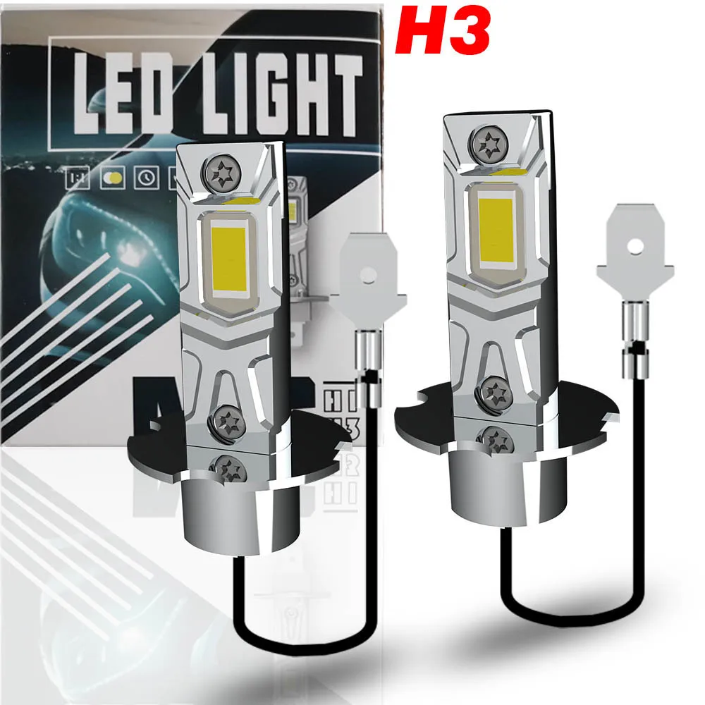 2pcs H3 PK22s LED Moto Fog Lamp Vehicles Headlight High Power Bulbs ...