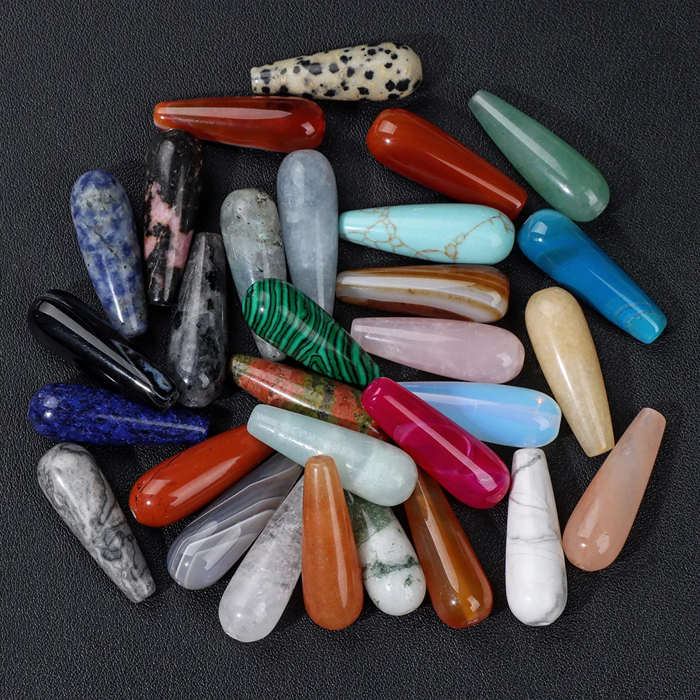 10x30mm-Water-Drop-Crystal-Beads-Natural-Stone-Lapis-Lazuli-Rose-Quartz ...